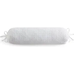 DKNY PURE Waffle Cotton Bolster Sham - White