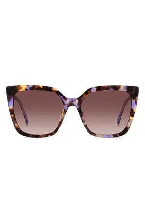 Kate Spade New York Gradient Square Sunglasses - Havana Multi/brown Gradient