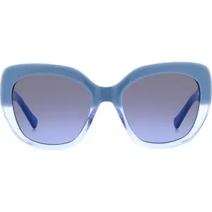 Kate Spade New York Winslet 55mm Gradient Round Sunglasses - Blue/ Grey Shaded Blue