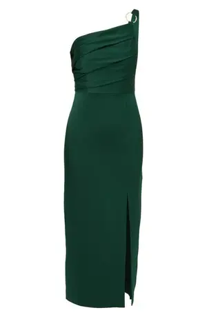Adrianna Papell Pleated One-shoulder Cocktail Dress
