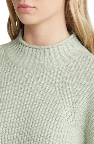 Bp. Mock Neck Sweater - Green Desert