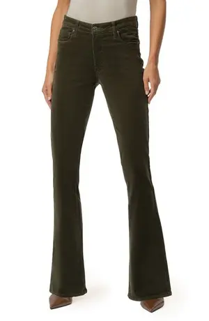 Kut From The Kloth Ana Fab Ab High-waist Corduroy Flare Jeans - Olive