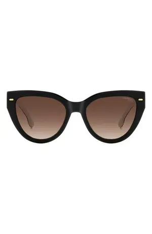 Carrera Eyewear Cat Eye Sunglasses - Black White/brown Gradient