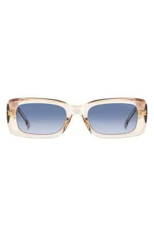 Carrera Eyewear Carrera Eyewear 53mm Gradient Rectangular Sunglasses Beige/blue Shaded