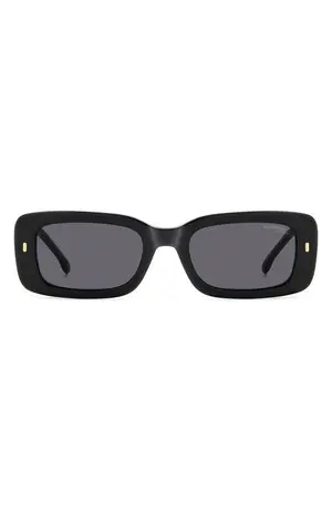 Carrera Eyewear Carrera Eyewear 53mm Gradient Rectangular Sunglasses Black/grey