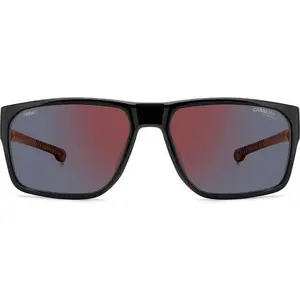 Carrera Eyewear X Ducati Rectangular Sunglasses - Black/red Mirror Polar