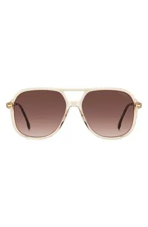 Carrera Eyewear 58mm Navigator Sunglasses - Nude/brown Gradient