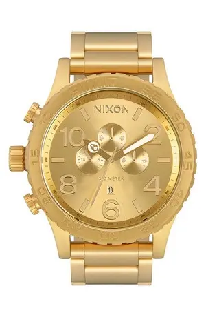 Nixon 51-30 Chronograph Bracelet Watch - All Gold