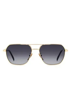 DB EYEWEAR BY DAVID BECKHAM Aviator Sunglasses - Gold Black