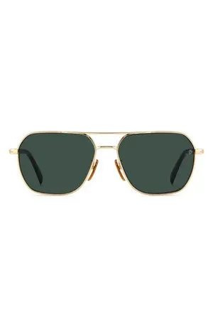 DB EYEWEAR BY DAVID BECKHAM Aviator Sunglasses - Gold Havana