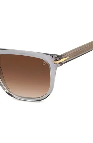 DB EYEWEAR BY DAVID BECKHAM 56mm Square Sunglasses - Grey