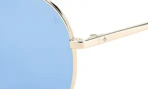 Rag & Bone Aviator Sunglasses - Gold Beige/ Blue