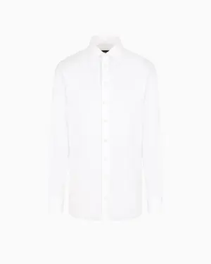 Giorgio Armani Regular-fit Shiny-effect Cotton Shirt