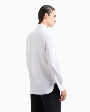 Giorgio Armani Regular-fit Shiny-effect Cotton Shirt