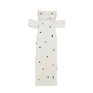 Jacquemus Chouchou Midi Dress - Off_white_black_dots_em