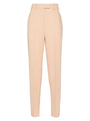 Prada Women's Stretch Natté Pants - Grey  Peach