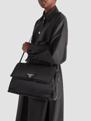 Prada Re-nylon Padded Shoulder Bag - Black