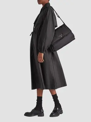 Prada Re-nylon Padded Shoulder Bag - Black