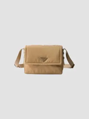 Prada Padded Re-nylon Shoulder Bag - Brown