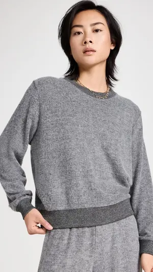 Z Supply Russell Striped Sweater - Charcoal Heather