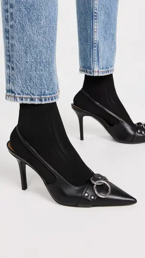R13 Slingback Heels With Ring