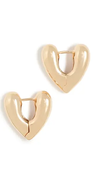 ANNIKA INEZ Annika Inez Small Heart Hoop Earrings One-color