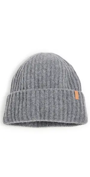 Vince Cashmere Knit Beanie - Heather Grey