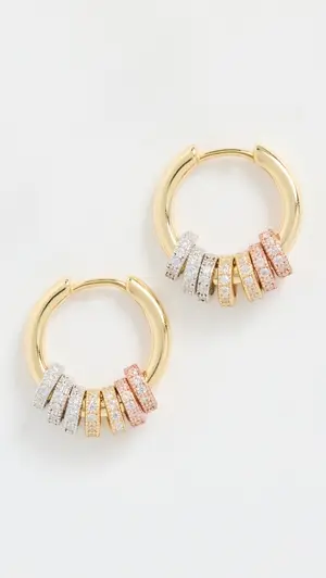 Shashi Gaia Pave Hoop Earrings