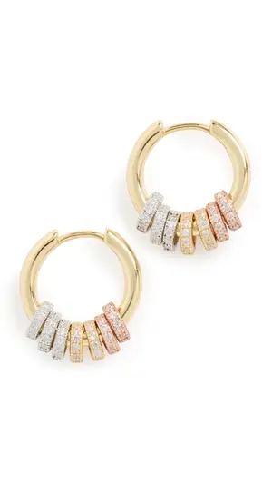 Shashi Gaia Pave Hoop Earrings