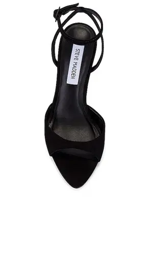 Steve Madden Beki Ankle Strap Heel - Black Nubuck