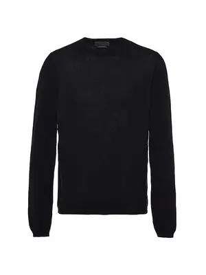 Prada Cashmere Crewneck Sweater Black