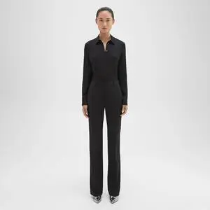 Theory Flared Good Wool Pant - Black