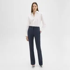 Theory Flared Good Wool Pant - Nocturne Navy