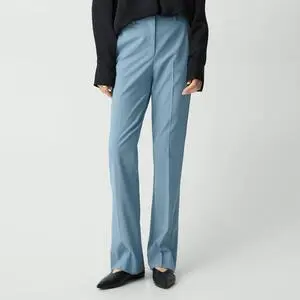 Theory Flared Good Wool Pant - Stone Blue
