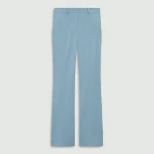 Theory Flared Good Wool Pant - Stone Blue