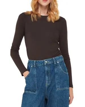 Whistles Essential Crewneck Top - Brown
