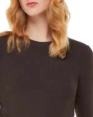 Whistles Essential Crewneck Top - Brown