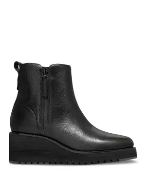 Cole Haan Almond Toe Wedge Heel Booties