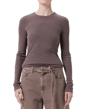 AGOLDE Delphi Slim Tee - Ceramic