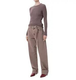 AGOLDE Delphi Slim Tee - Ceramic