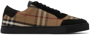 Burberry Burberry Brown & Black Robin Sneakers - Birch Brown Check