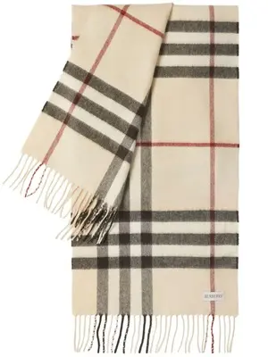 Burberry The Check Cashmere Scarf - Neutrals