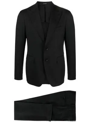 Tagliatore Single-breasted Virgin-wool Suit - Black