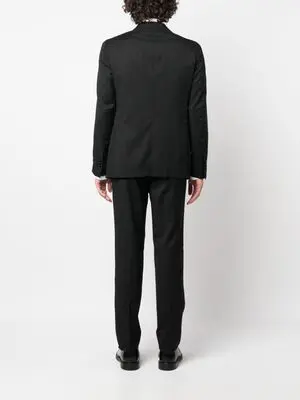 Tagliatore Single-breasted Virgin-wool Suit - Black
