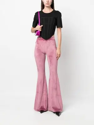 Gcds Velvet Flared Trousers