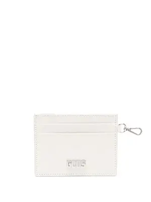 Gcds Comma Logo-plaque Leather Cardholder - White