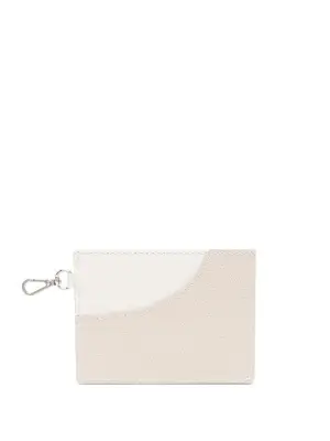 Gcds Comma Logo-plaque Leather Cardholder - White