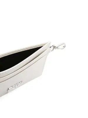 Gcds Comma Logo-plaque Leather Cardholder - White