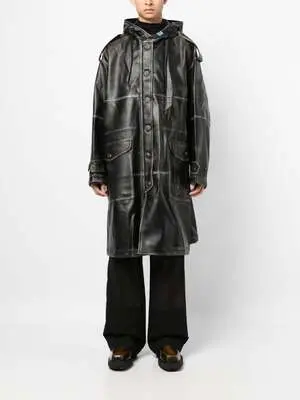 Mihara Yasuhiro Faux-leather Coat