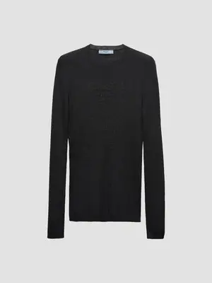 Prada Superfine Wool Crew-neck Sweater - Black
